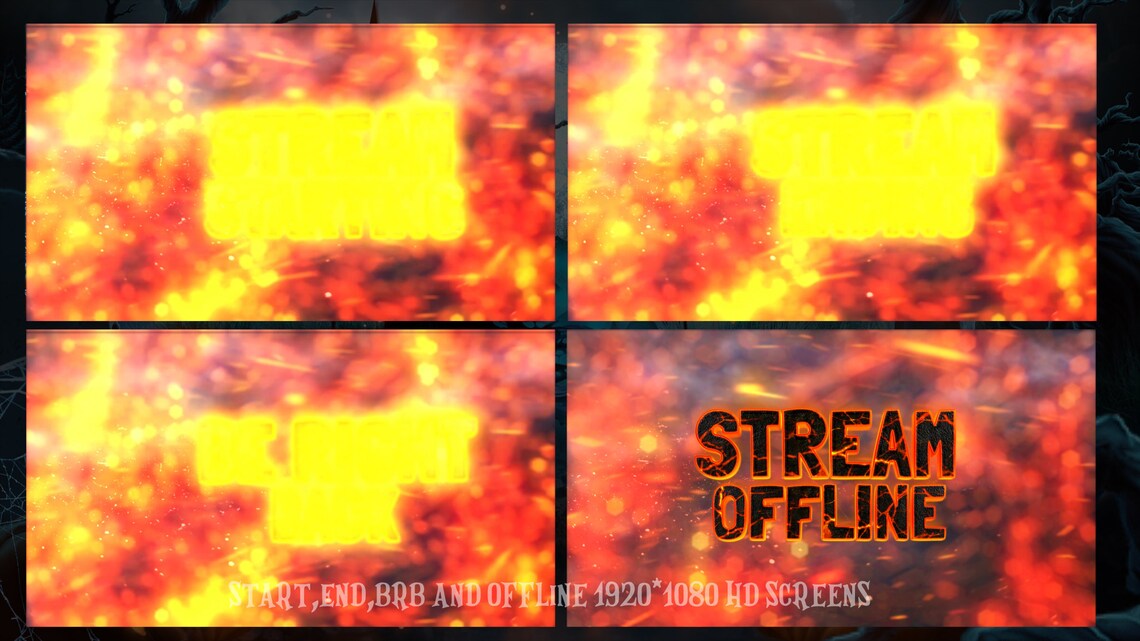 Animated Twitch Fire Overlay Phoenix Stream Pack Scenes - Etsy