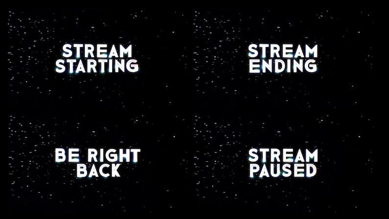 Horse Mare Stream Package Overlay Black & White Panels Webcam Facecam ...