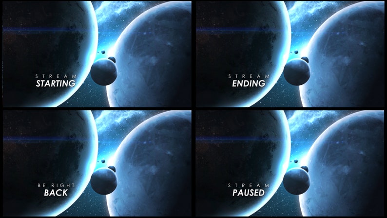 Animated Twitch Overlay Space Planet Stream Pack - Etsy
