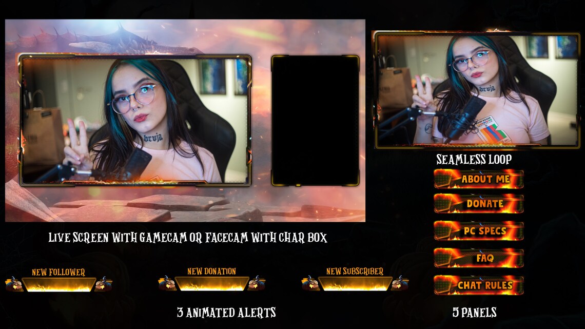 Animated Twitch Fire Overlay House of the Dragon Scenes - Etsy