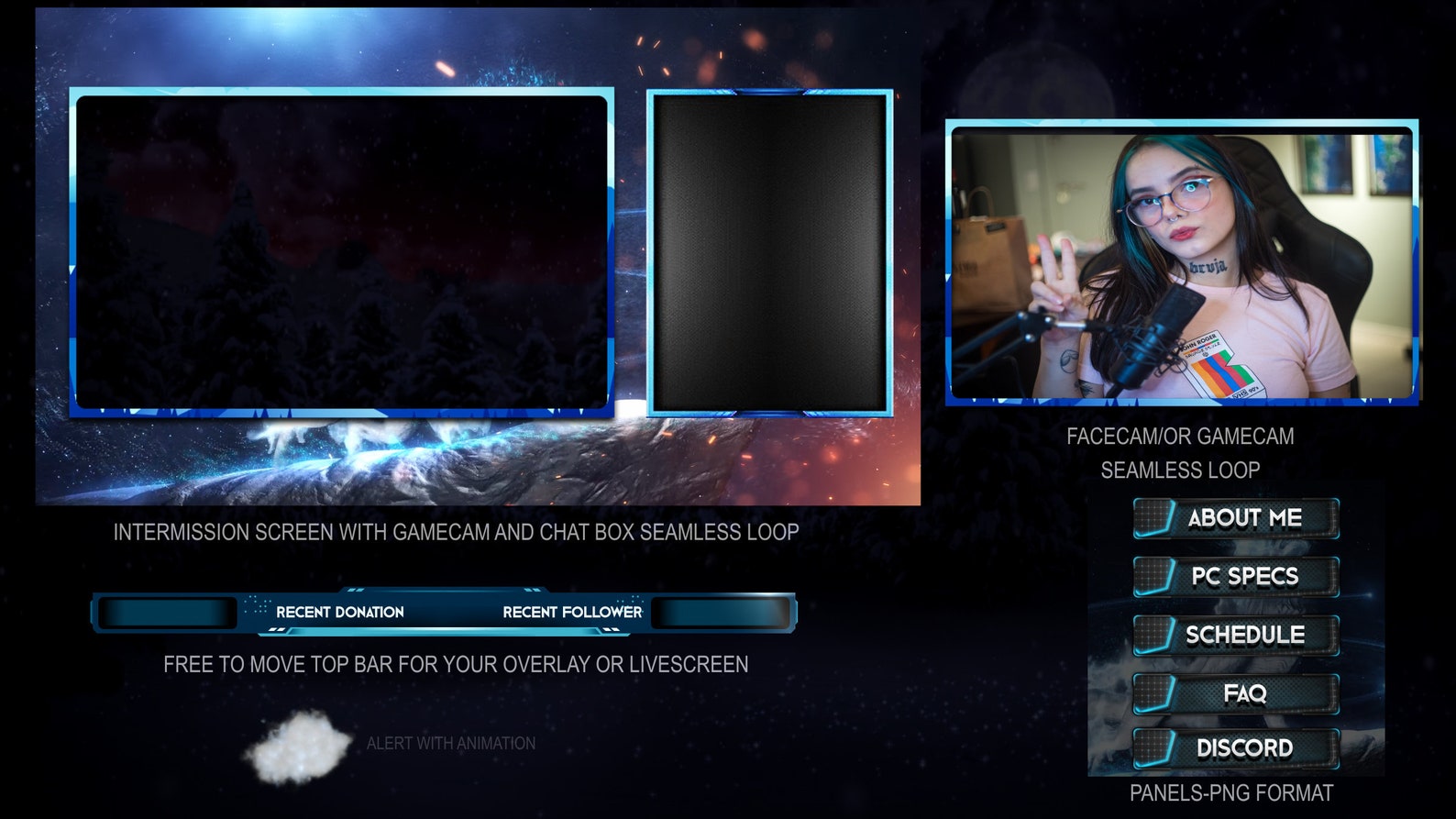 Full Animated Spirit Wolf Stream Overlays and Scenes Package for ...