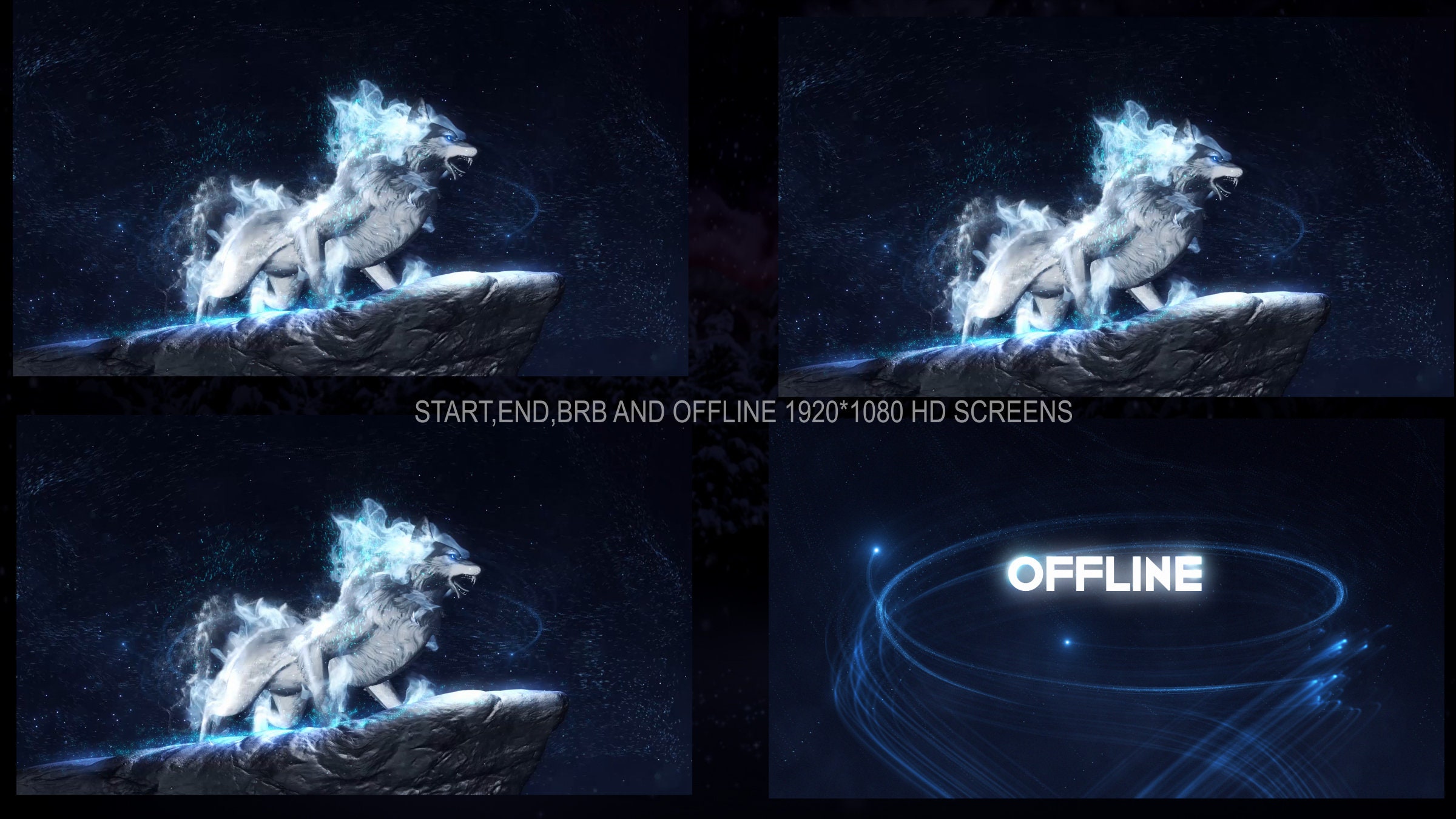 Full Animated Spirit Wolf Stream Overlays and Scenes Package for ...
