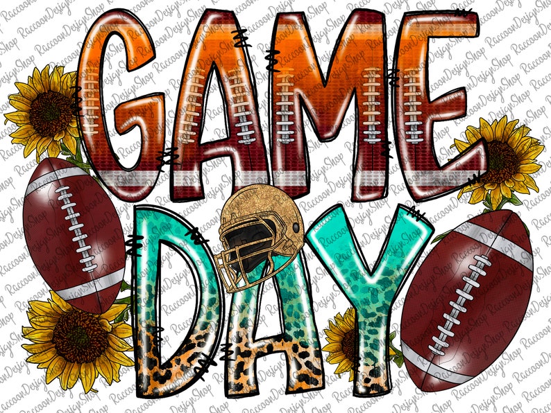 Game Day Football Png Western Football Png Game Day Png - Etsy