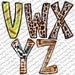 Softball Letters PNG With Leopard and Ball Stitching Background Pattern ...