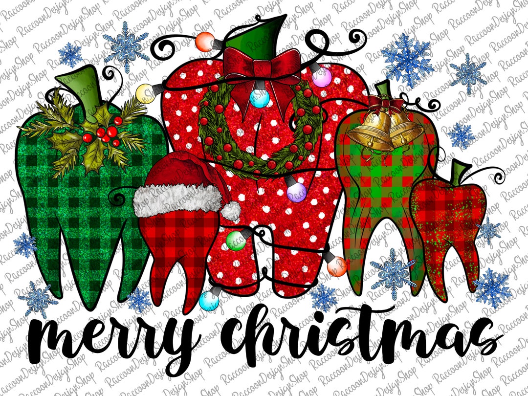 Merry Christmas Tooth PNG, Santa Christmas Png, Dental Png, Sublimation ...