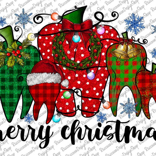 Merry Christmas Tooth PNG Santa Christmas Png Dental Png - Etsy