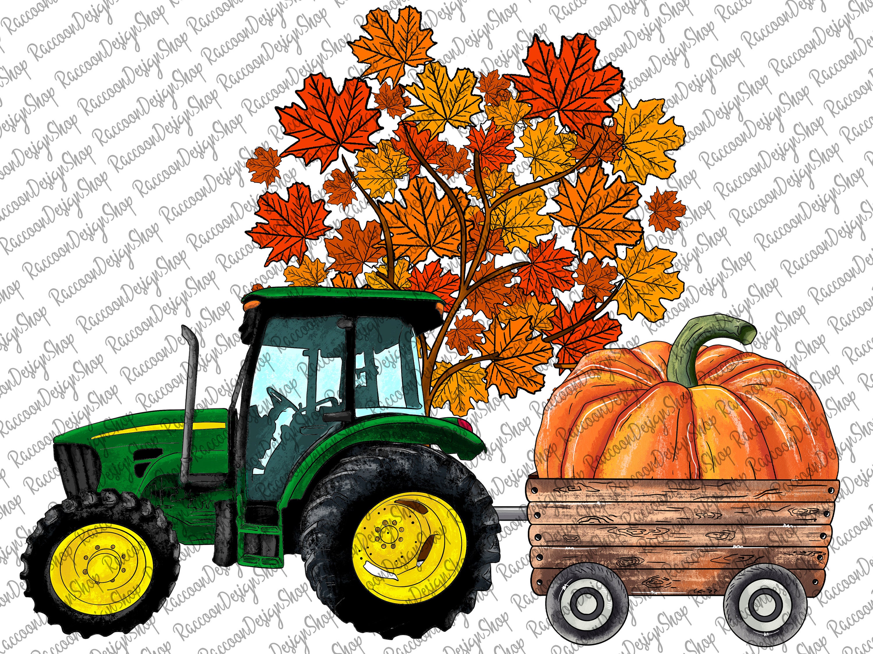 Fall Tractor Pumpkin PNG Fall Tractor Digital Download - Etsy