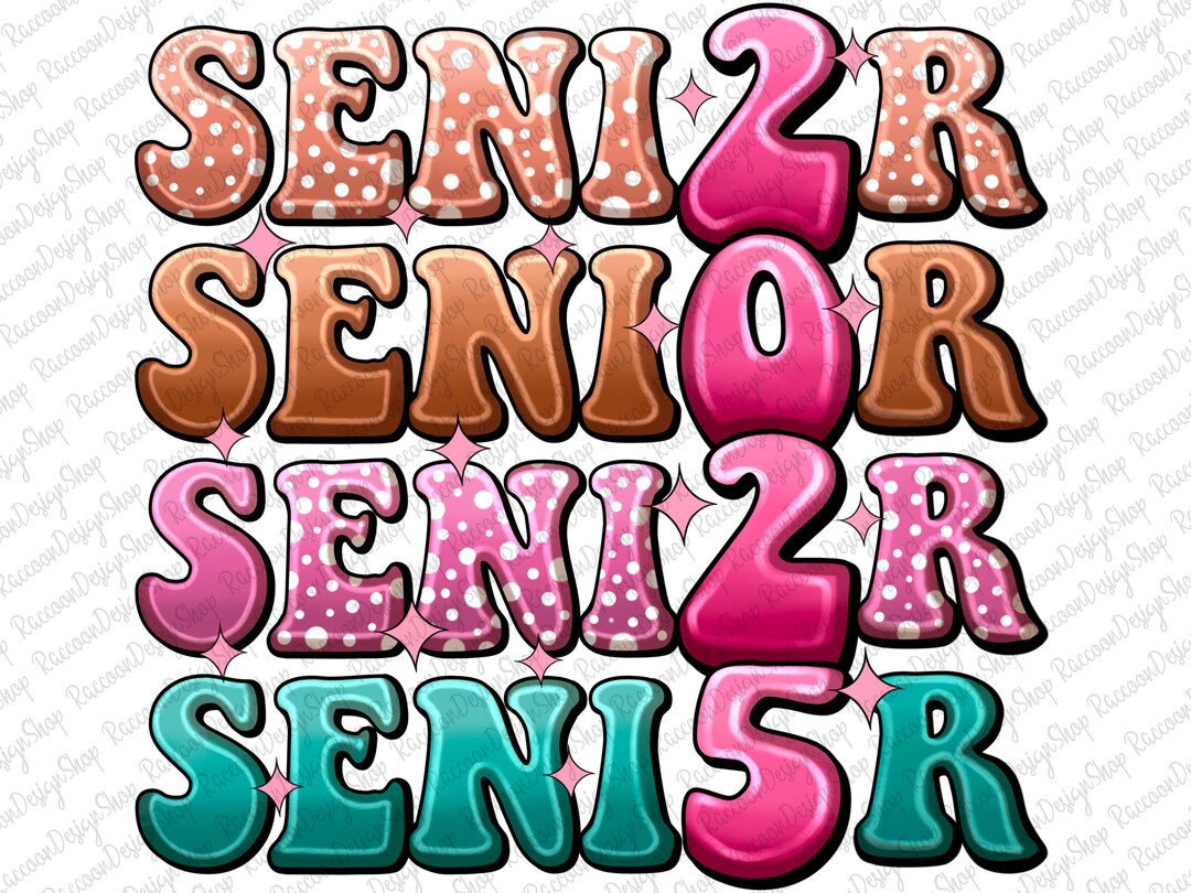 Senior 2025 PNG, Retro Graduation PNG, Sublimation Design, Digital ...