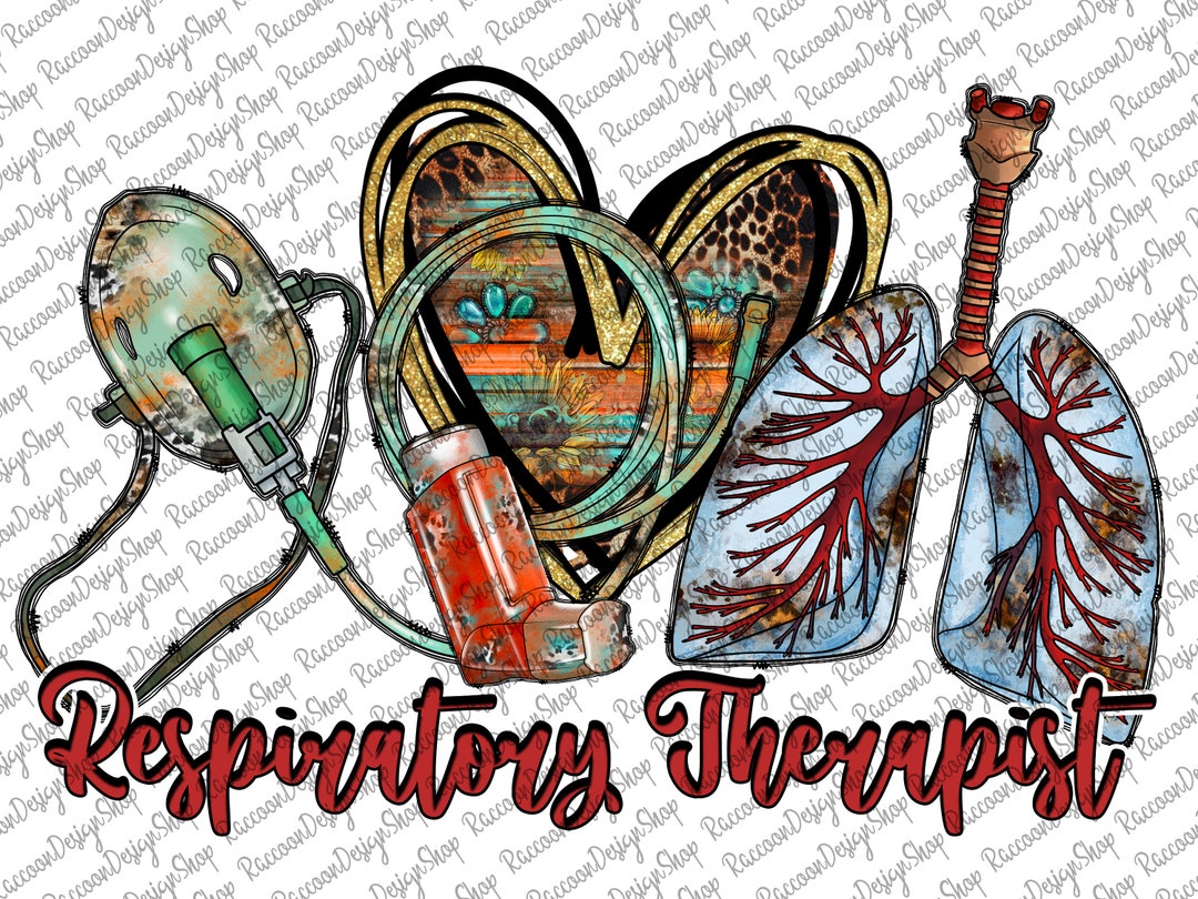 Respiratory Therapist RT Sublimation PNG Design, Hand Drawn Digital ...