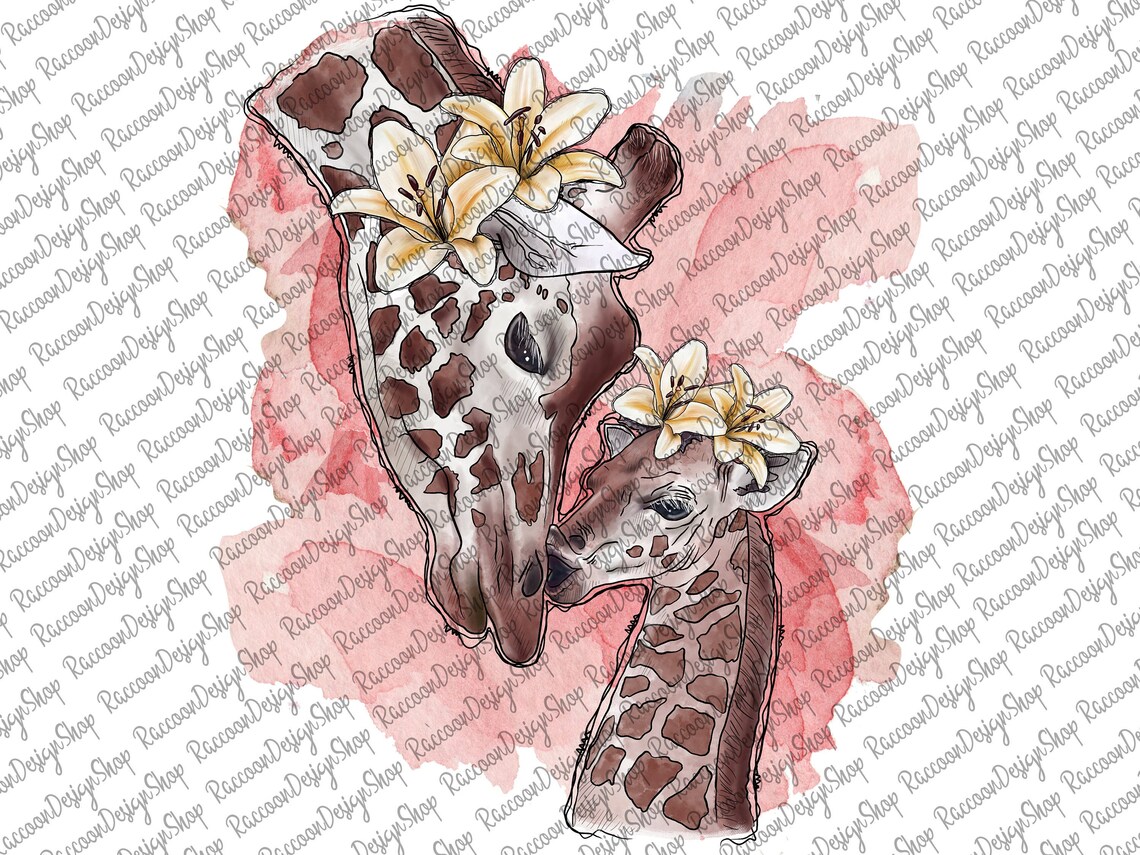 Giraffe Watercolor Png Sublimation Clipart Giraffe PNG - Etsy