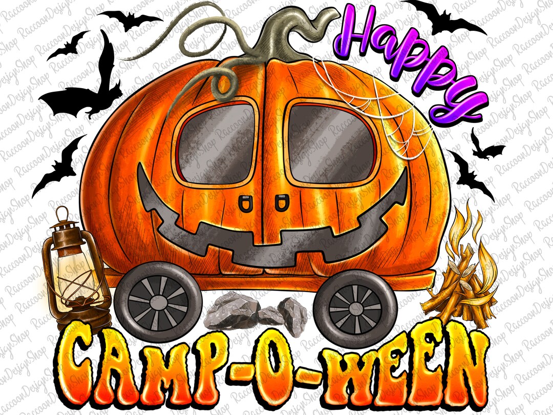Happy Campoween Png, Halloween Png, Camping Png, Camping Spooky Png, Camper Png, Halloween ...