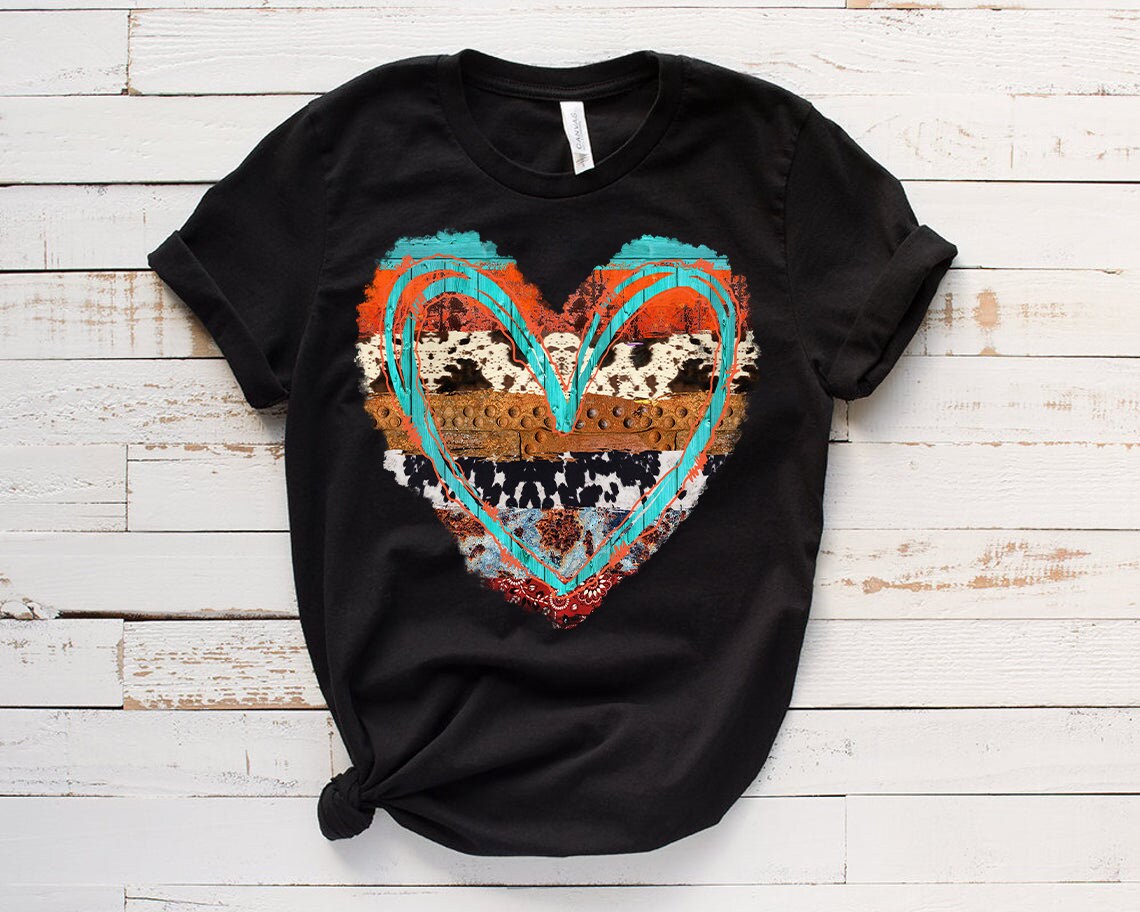 Western Heartwestern Heart Png Western Design Graphics | Etsy