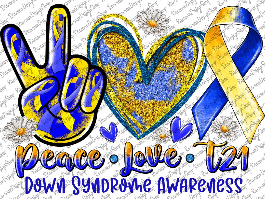 Peace Love T21 Sublimation Png Gnome Digital Download, Down Syndrome ...