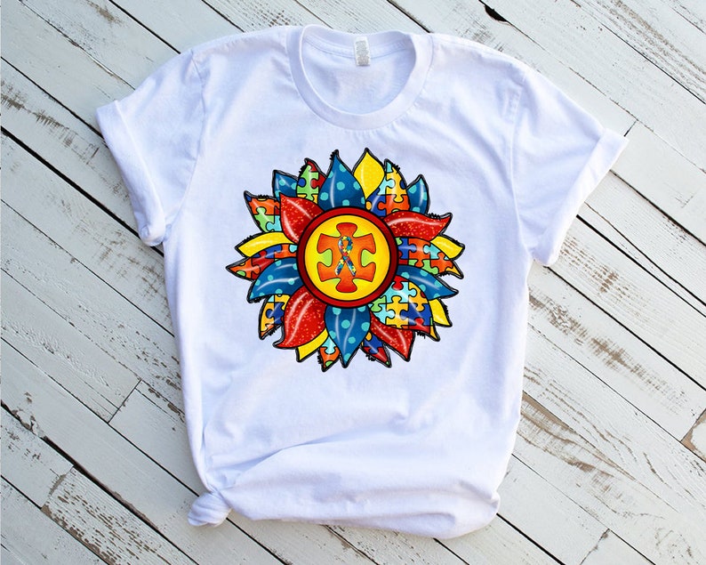Autism Sunflower PNG Autism Awareness Autism Mom Au-some - Etsy