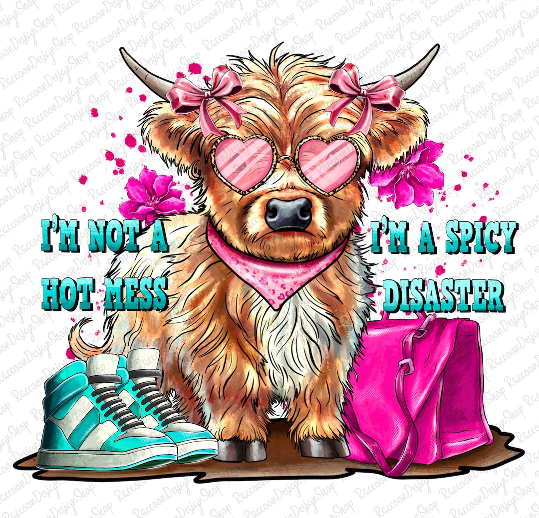 I'm Not A Hot Mess I'm A Spicy Disaster Png, Sublimation Design, Funny ...