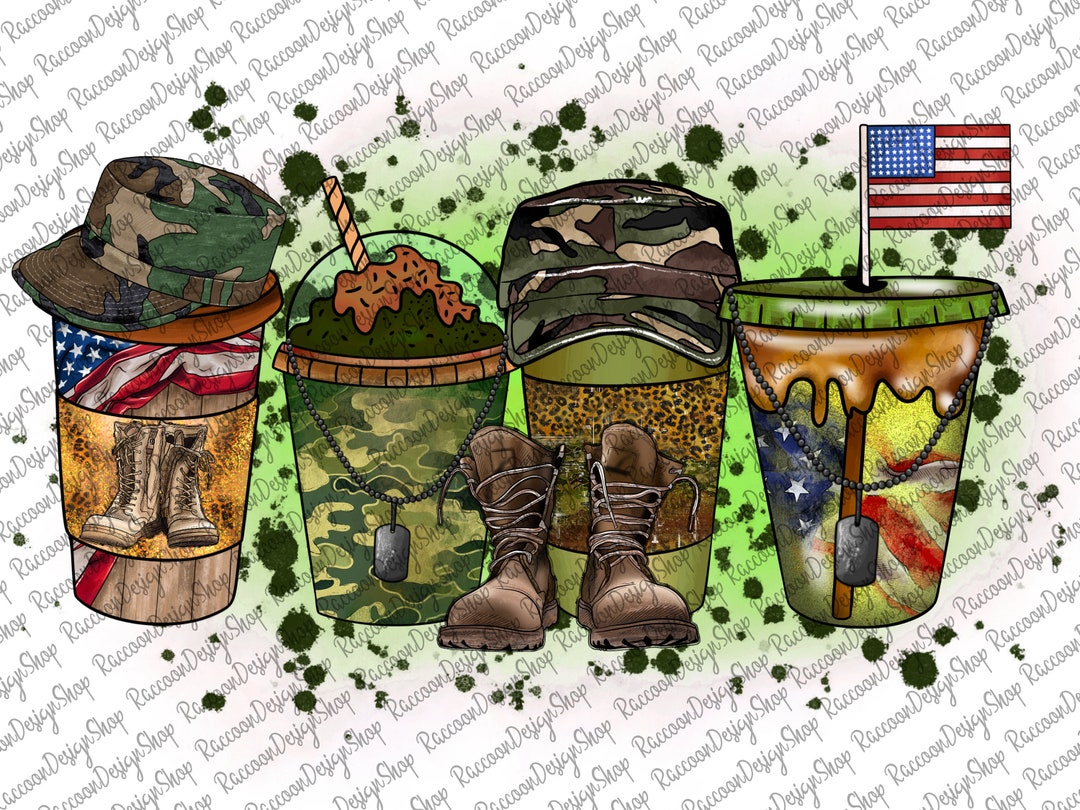 Camouflage Coffee Drink Png,camouflage Sublimation Designs,camouflage ...