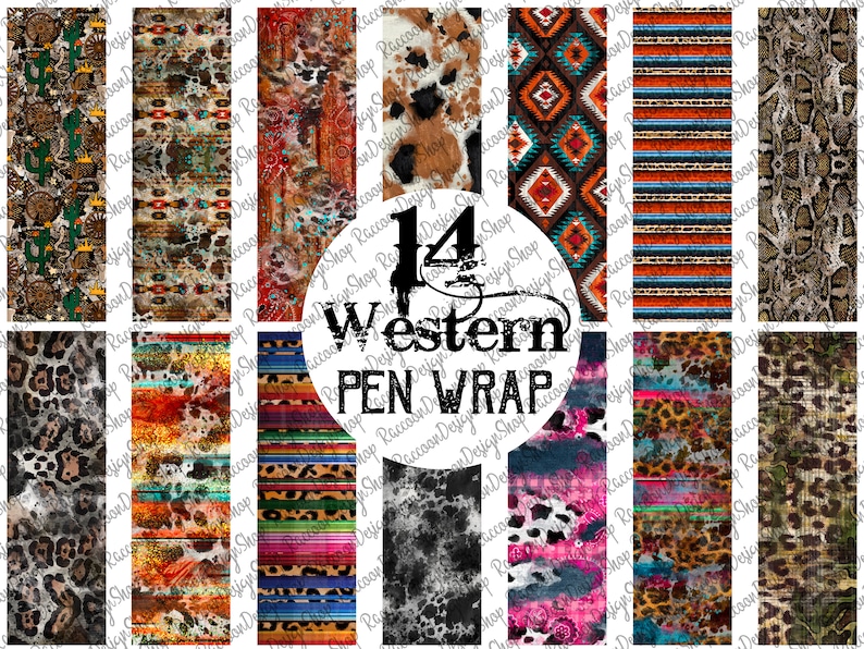Western Pen Wraps Design Western Design Western Pencil - Etsy