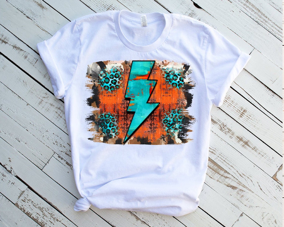 Western Lightning Boltlightning Bolt Designwestern - Etsy