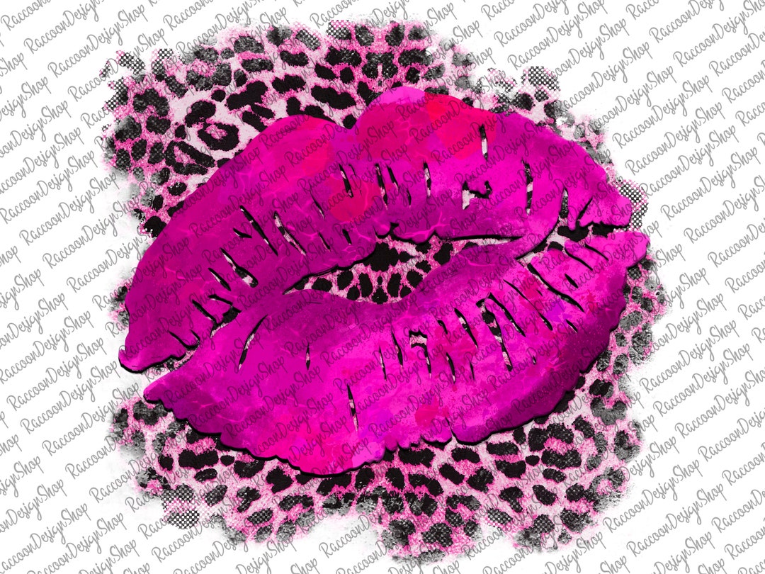 Pink Leopard Lips Png,valentines Day Pink Leopard,lips Clipart, Lips ...