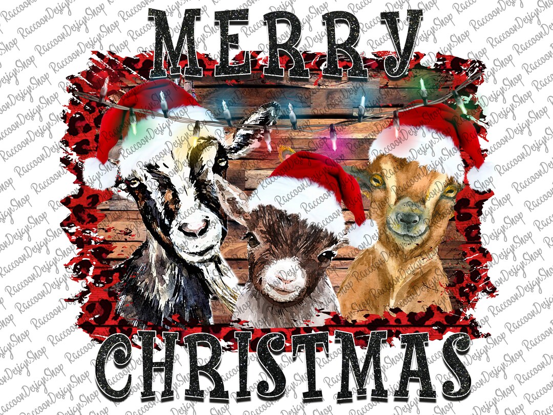 Christmas Goats PNG, Santa Hat Sublimation (digital Download) - Etsy