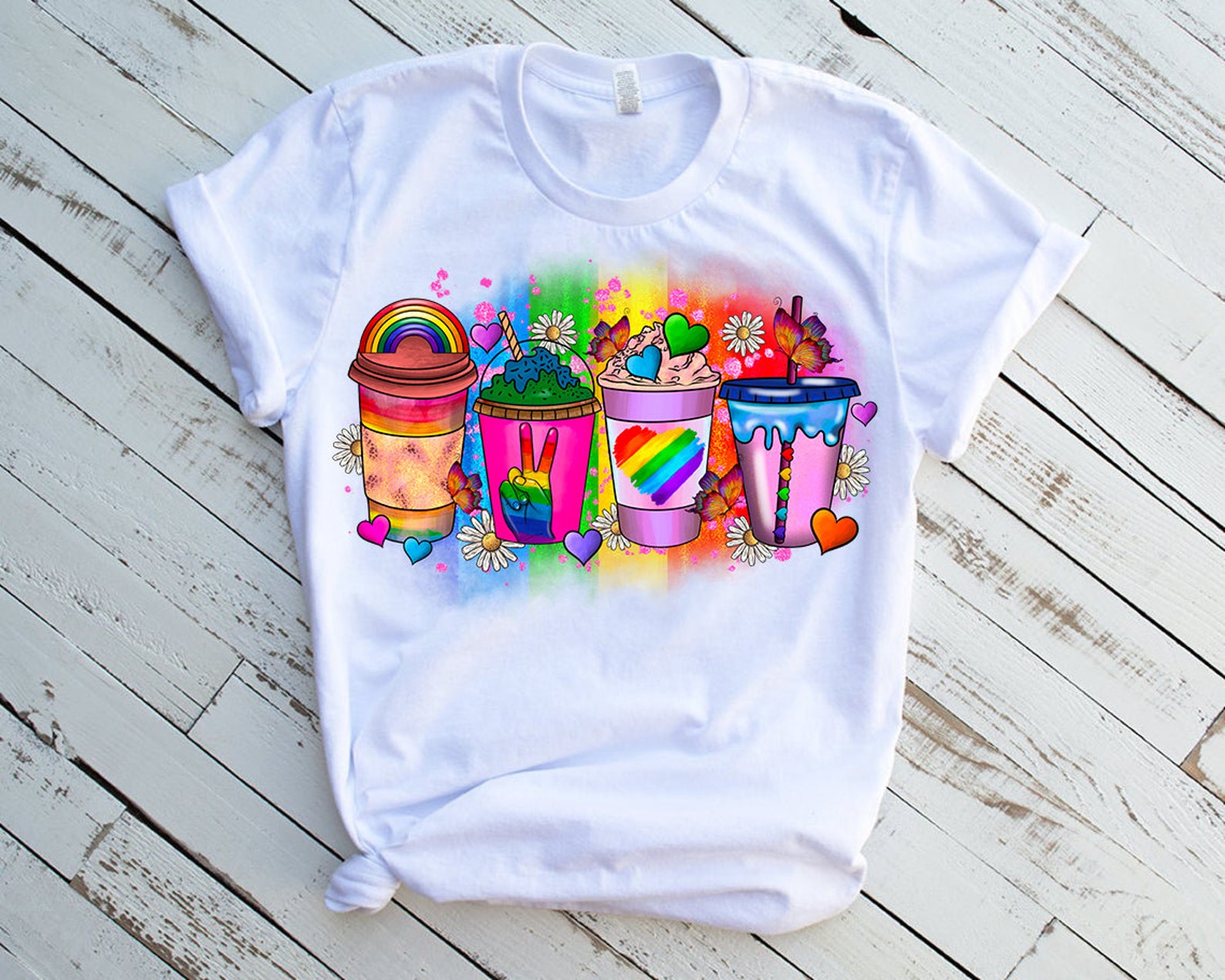 Lgbt Coffee Drink Png, Sublimation Designs, Peace, Orange Pumpkin Latte ...