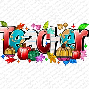 Teacher Pencil Pumpkin Fall Png,teacher Fall Png, Teacher School Png ...