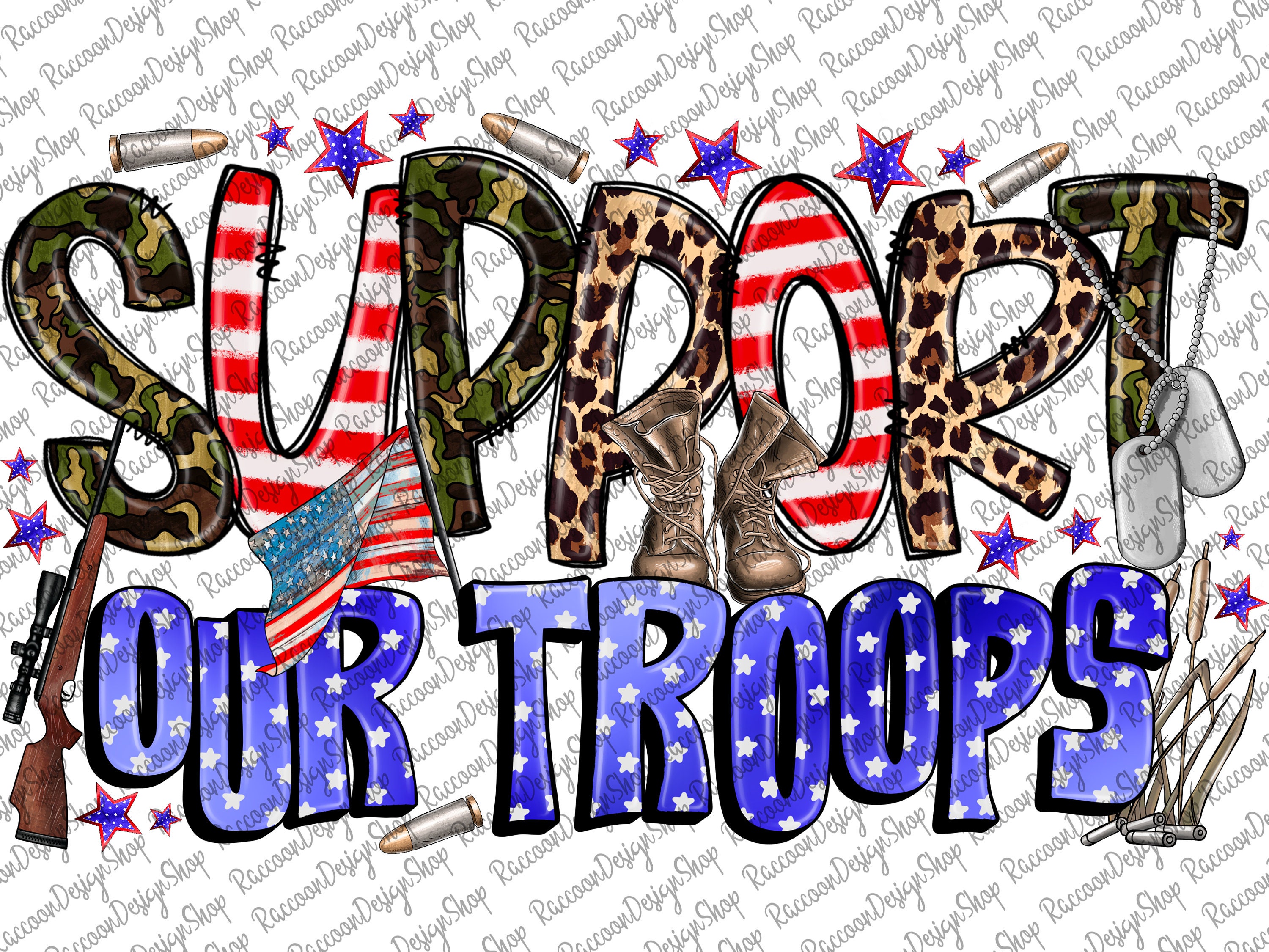We Support Our Troops Clipart