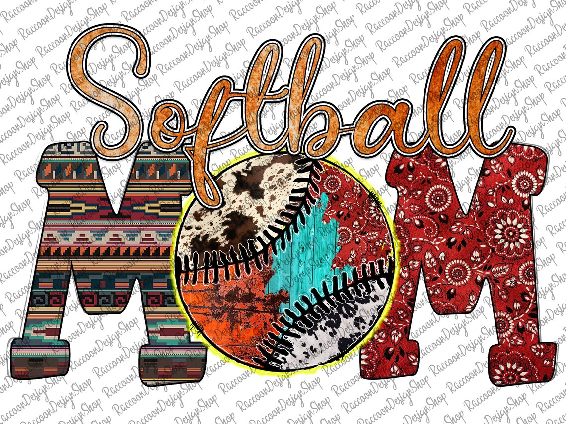 Softball Mom Softball Clipart Transparent PNG File for | Etsy