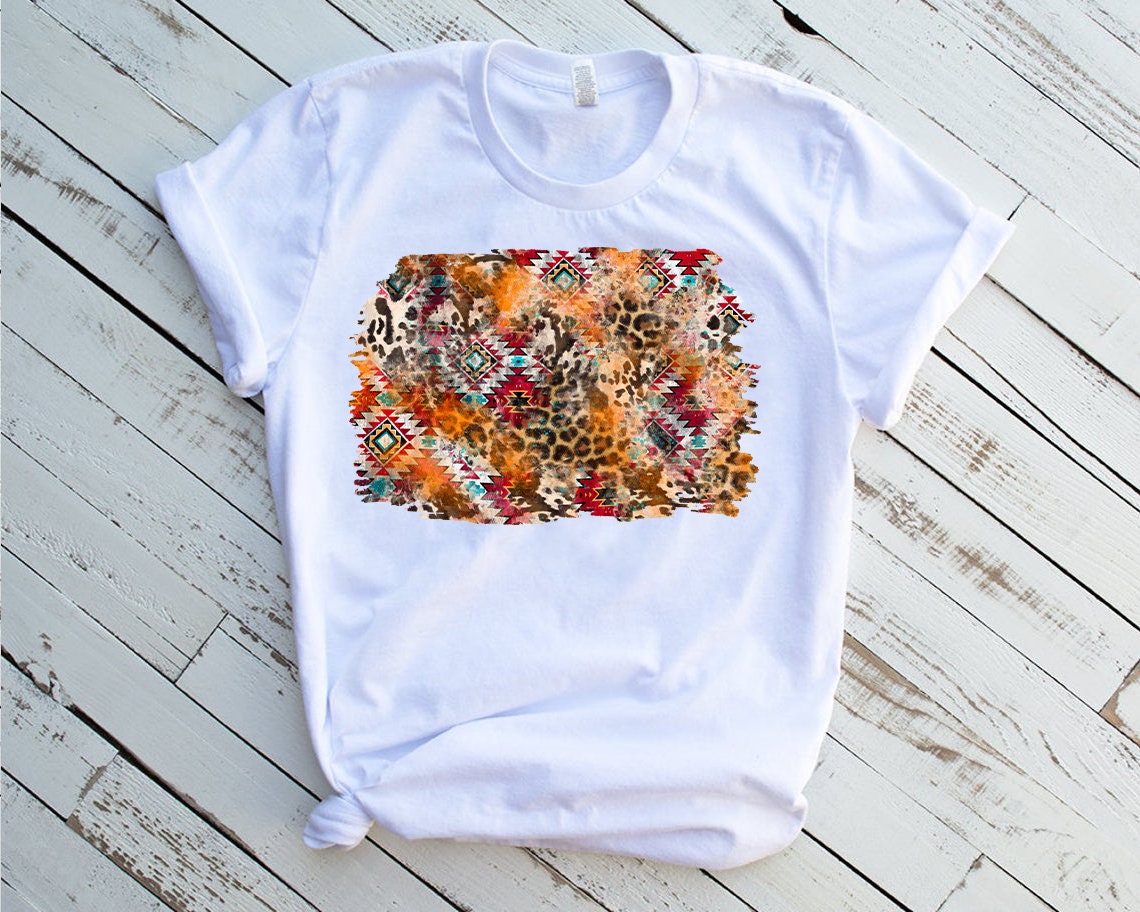 Aztec and Cowhide Distressed Background Design Leopard - Etsy