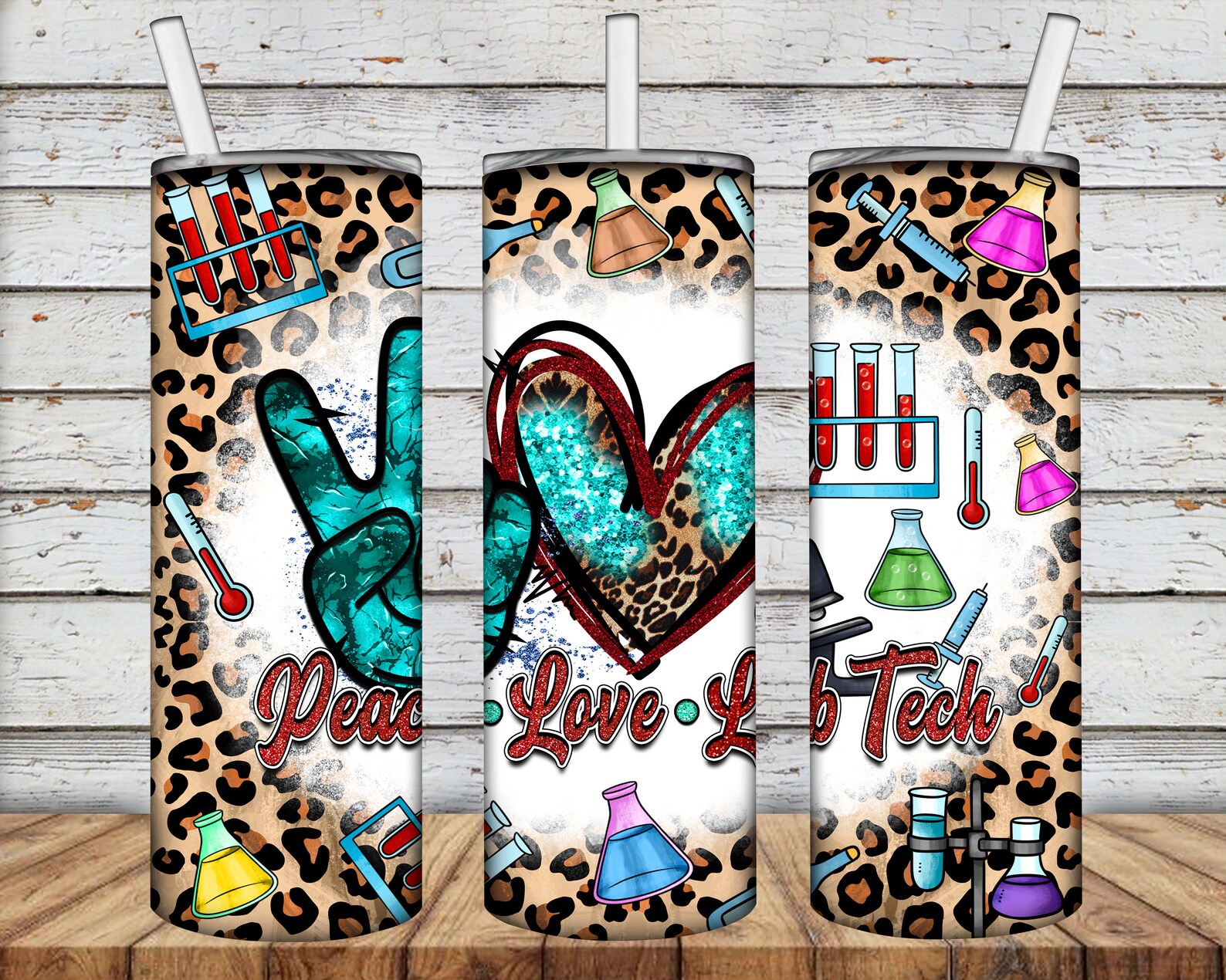 Peace Love Lab Tech Tumbler Png Lab Tech Sublimation Design | Etsy