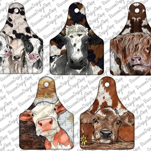 Cow Show Tag Png Western Design Cow Tag Serape Cow Tag - Etsy