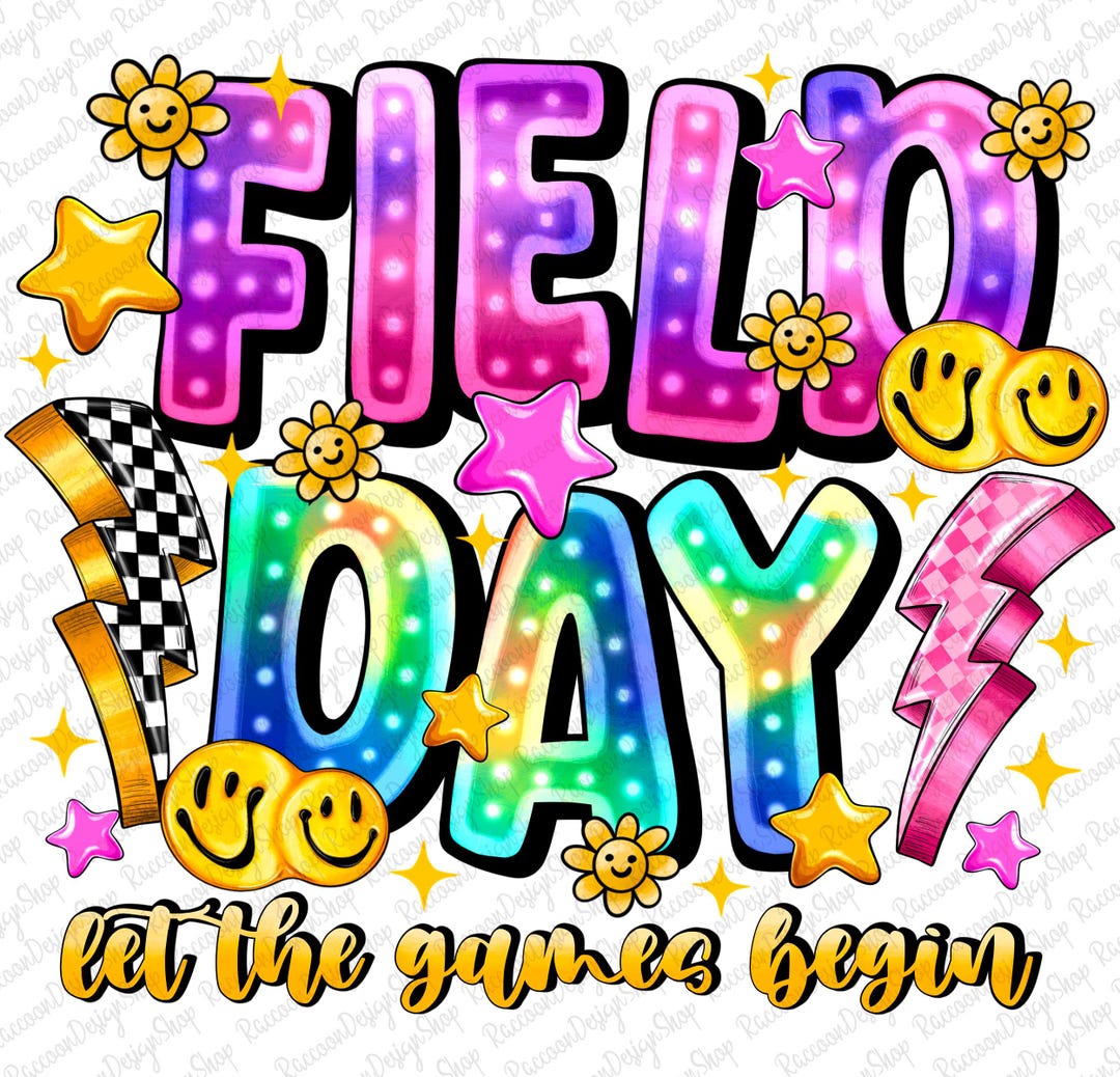 Field Day Let the Games Begin PNG Image, Lightning Bolt Field Day ...