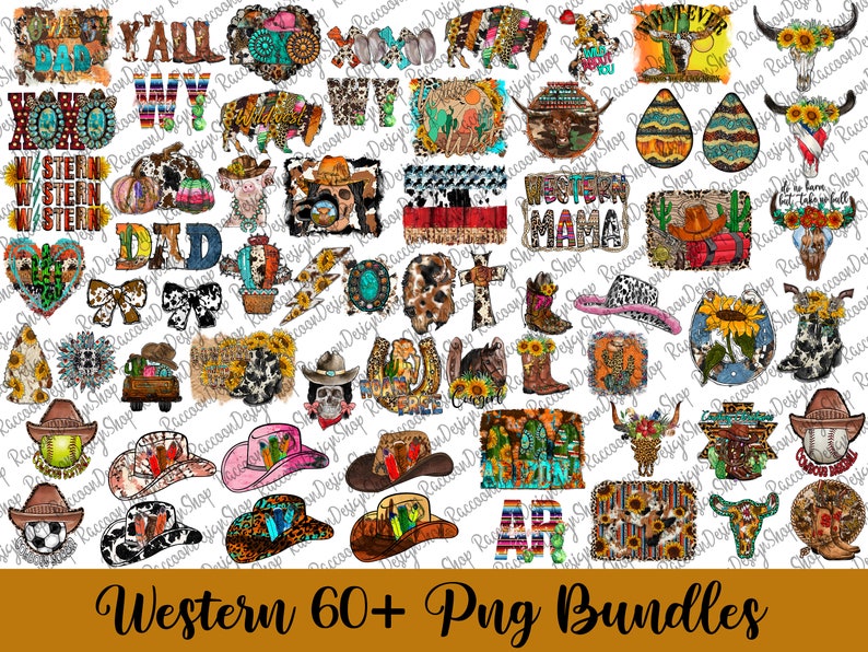 Western Bundle PNG Bundle PNG Rodeo Png Faith Western - Etsy
