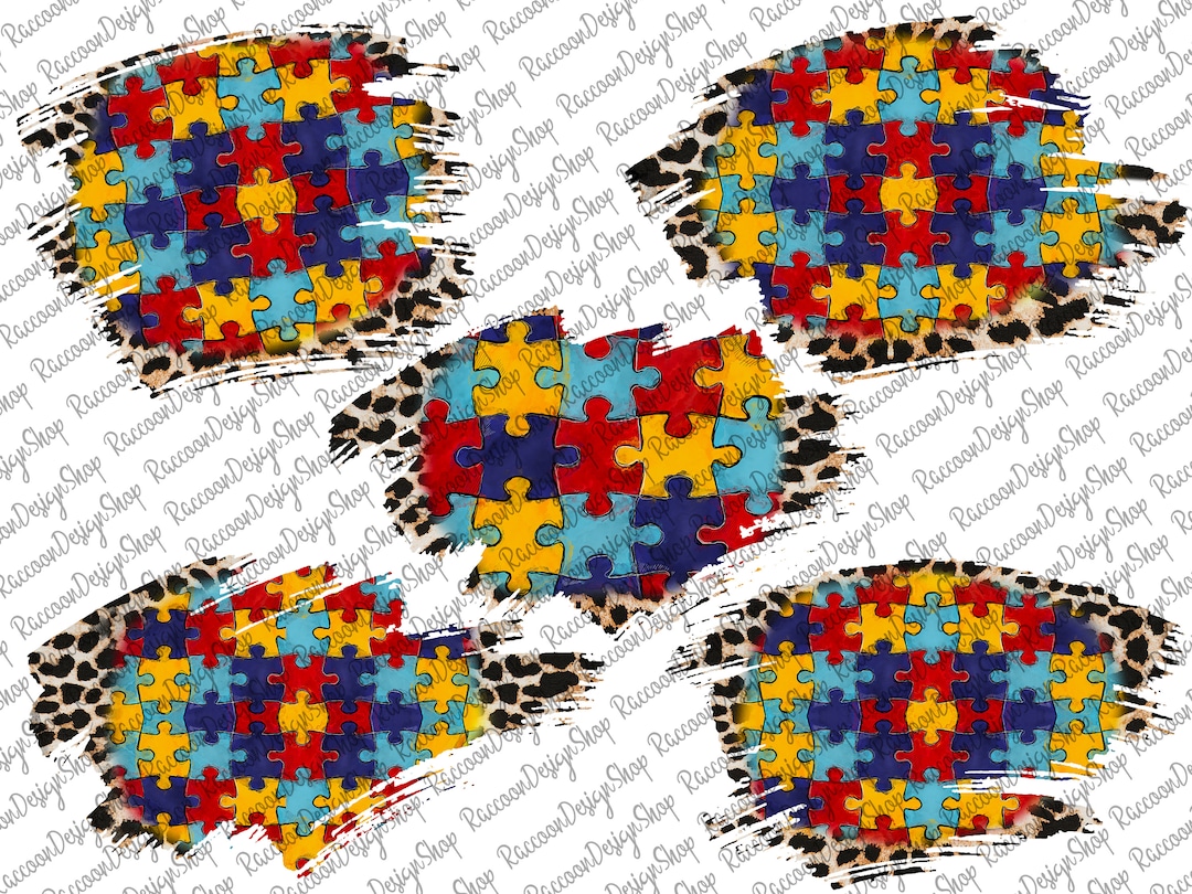 Autism Awareness Patch Png,leopard Patch,autism Patch,png Sublimation ...