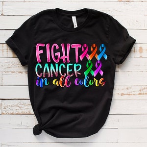 Fight Cancer in All Colors Png, Cancer Warrior Png, Ribbon Clipart ...