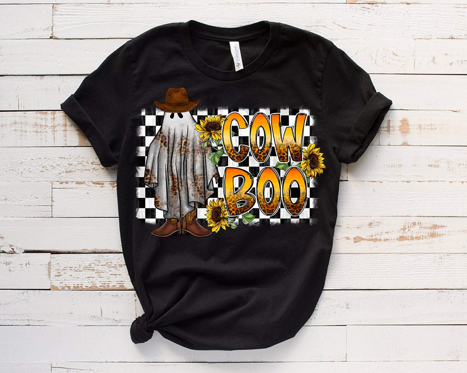 Cow Boo PNG Halloween PNG Western Halloween PNG Retro - Etsy