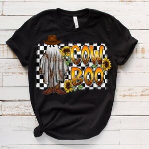 Cow Boo PNG Halloween PNG Western Halloween PNG Retro - Etsy
