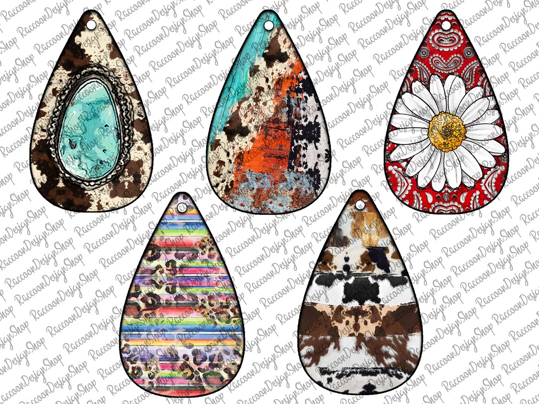Western Teardrop Earring, Western Design, Western Png, Sublimation Png ...