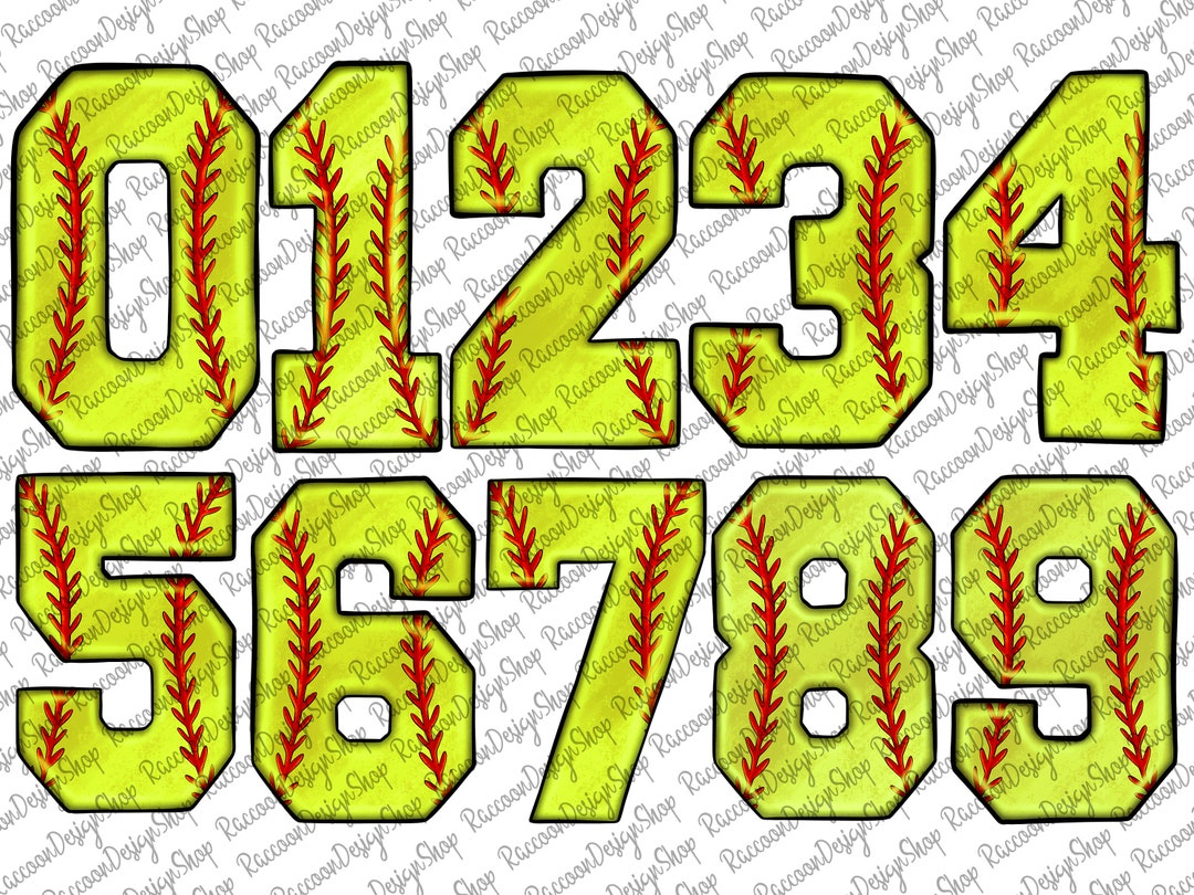 Softball Number Png,softball Letters PNG With Leopard and Ball ...