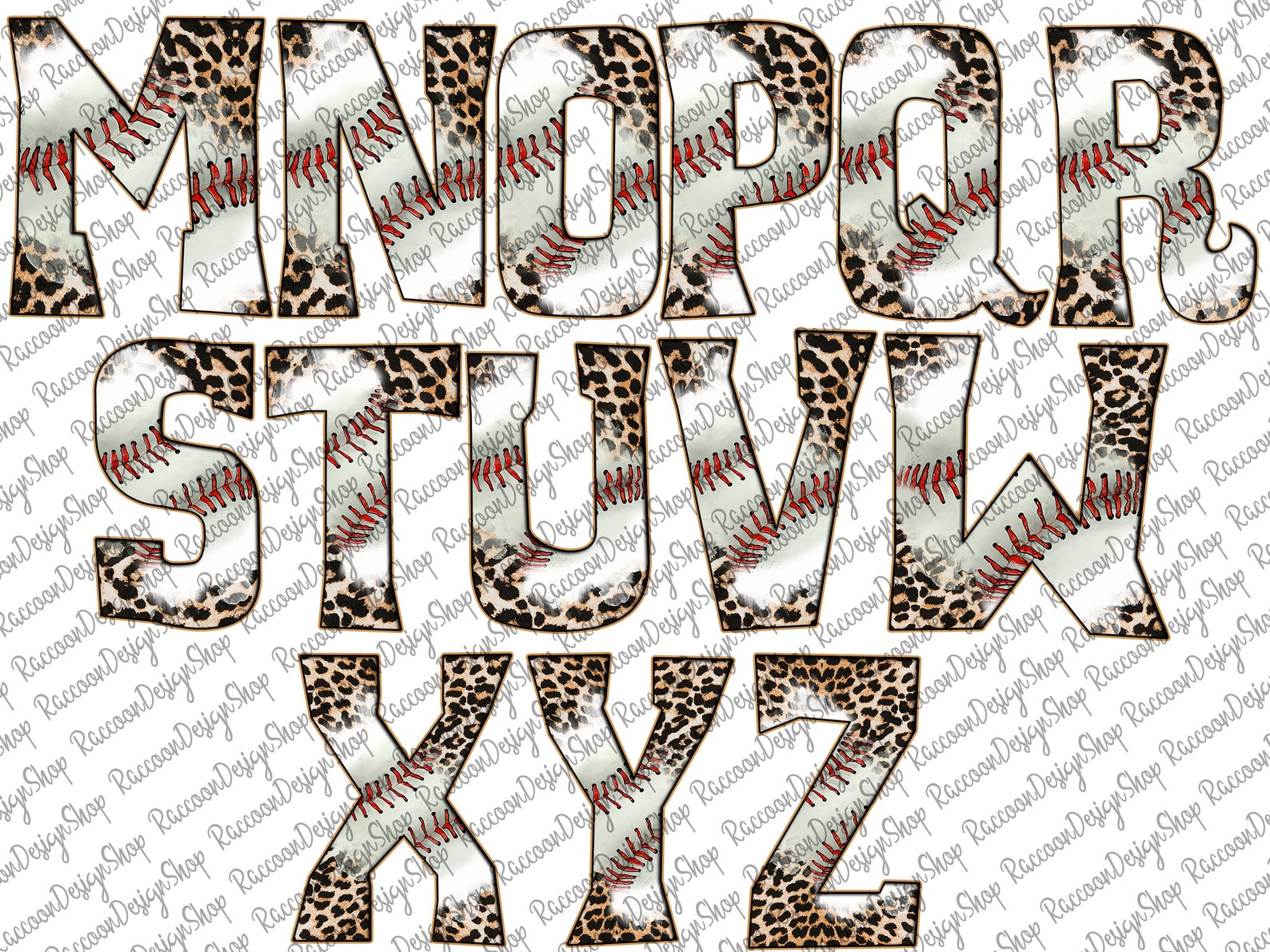 Baseball Alphabet Letters PNG Bundle Baseball Sports Doodle - Etsy