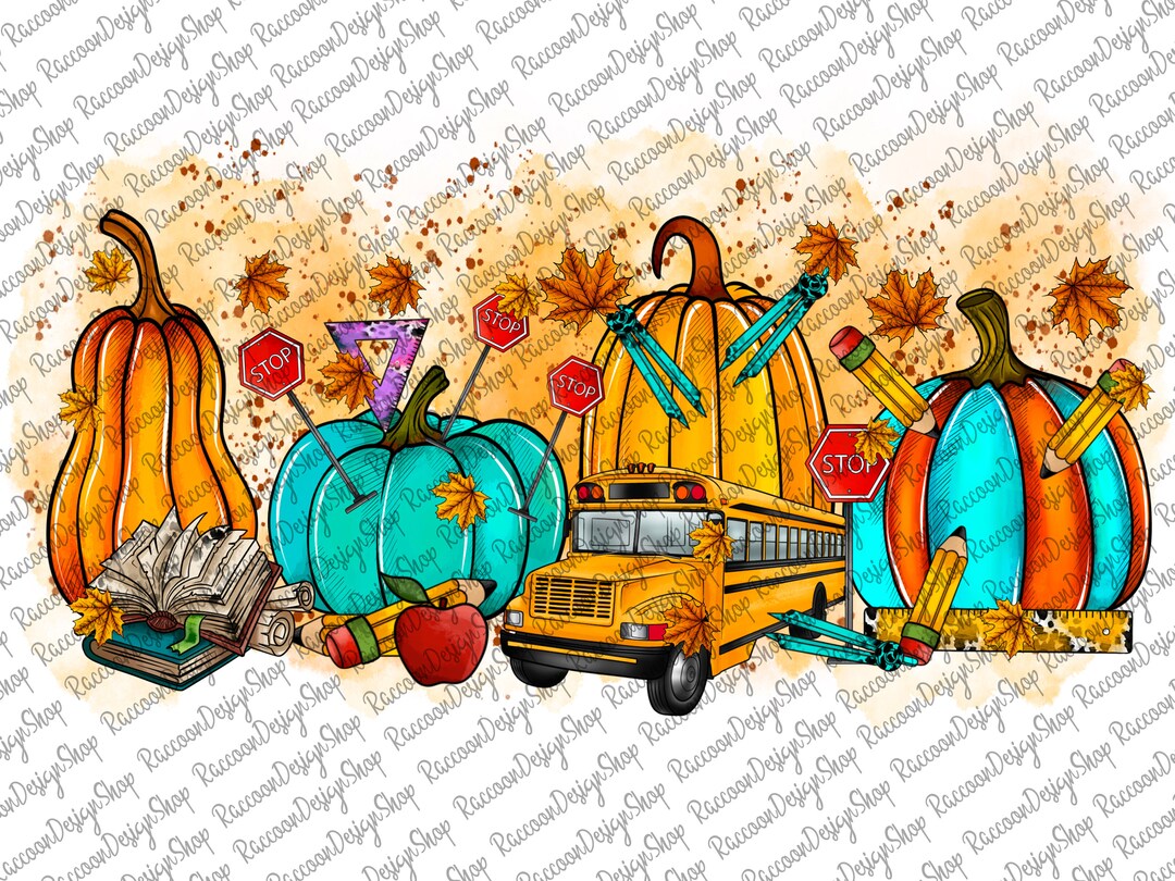 School Driver Pumpkins Png, School Bus Driver Sublimation Designs ...