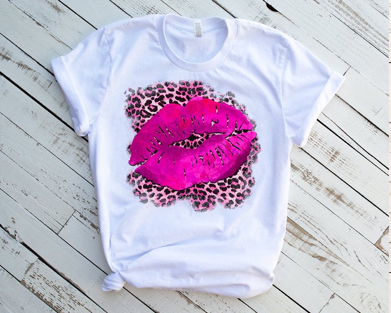 Pink Leopard Lips Png,valentines Day Pink Leopard,lips Clipart, Lips Leopard Sublimation ...