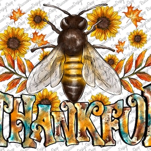 Thankful Bee Png, Pumpkin Bee Png, Thanksgiving Png, Thanksgiving ...