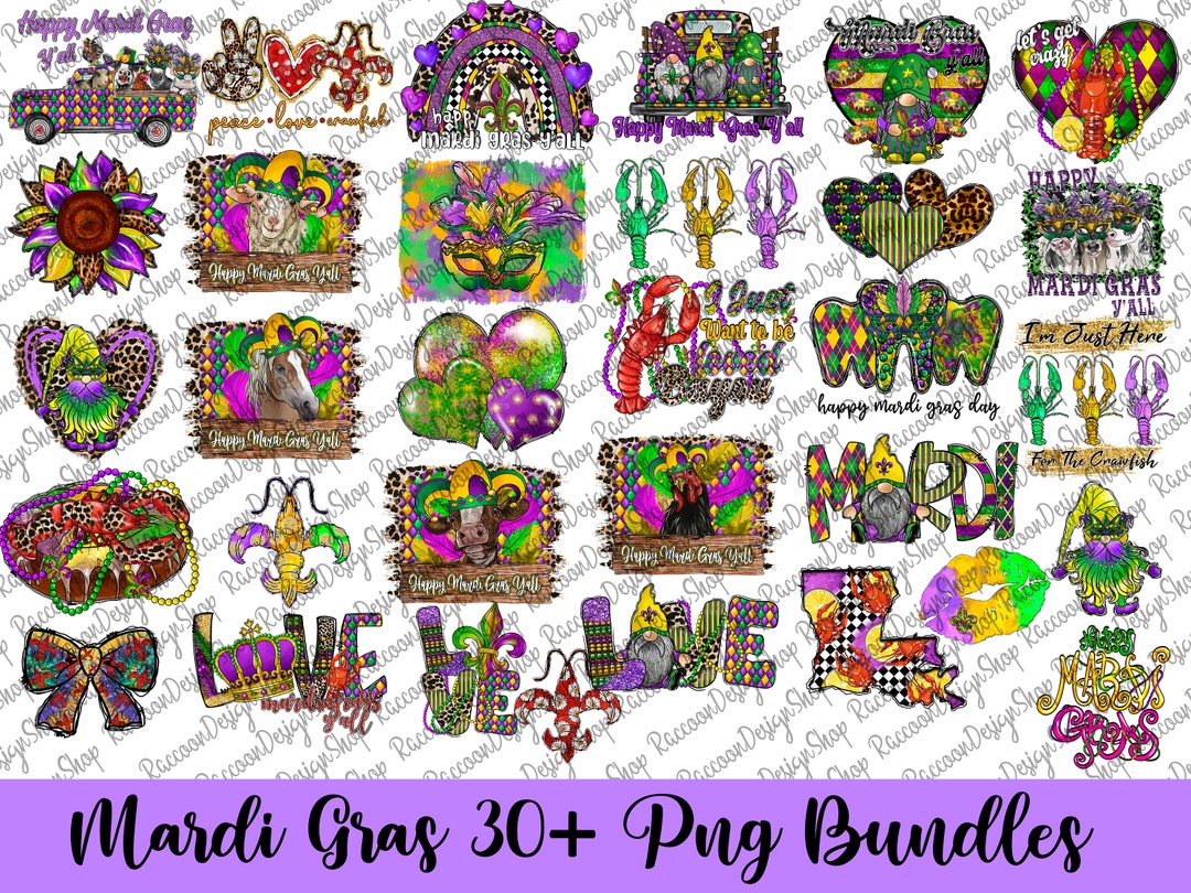 Mardi Gras Bundle Png, Mardi Gras Carnival Png, Mardi Gras Png, Cowhide ...