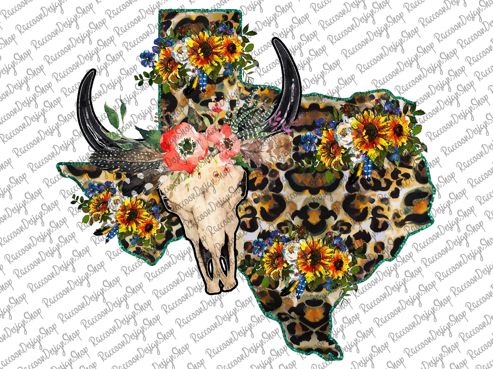 Texas Leopard and Sunflower Png, Texas Png, Map Png,tx Map Png,texas Tx ...