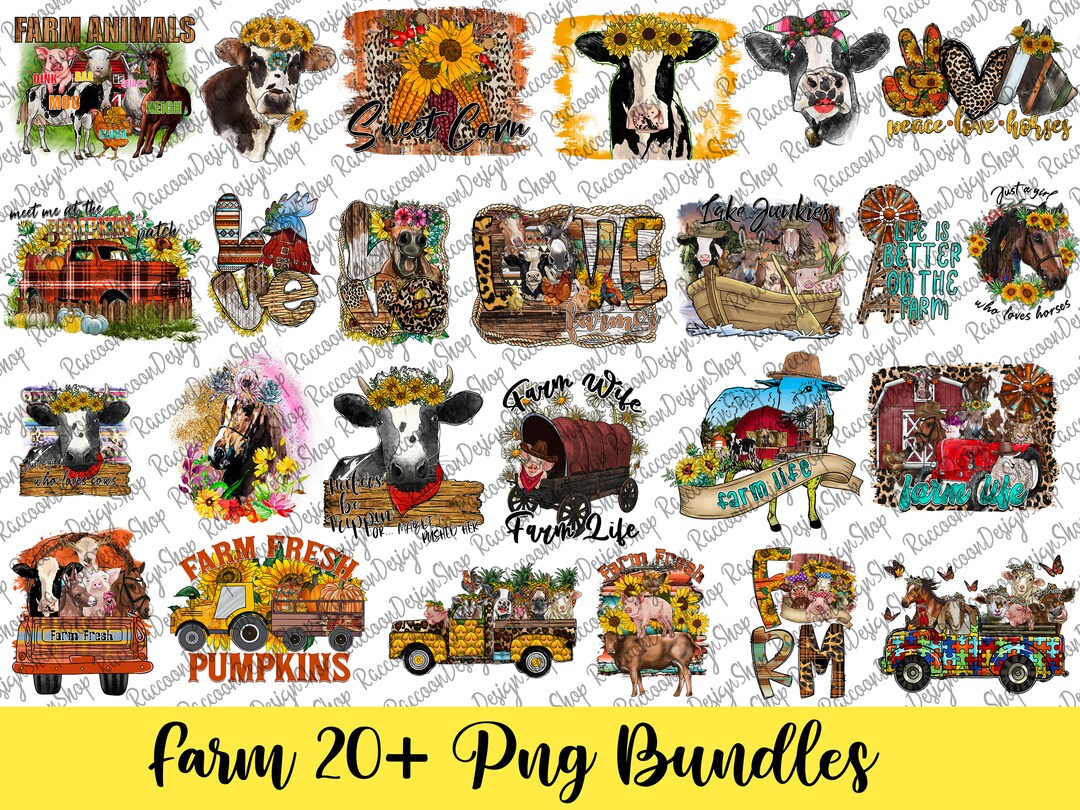 Farm Bundle Png, Animals Png,bundle Png,farm Animals Png,farm ...