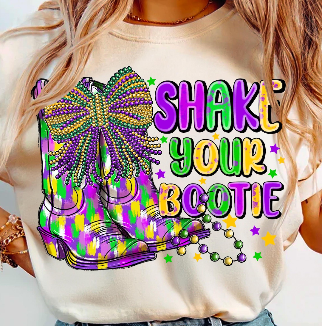 Shake Your Bootie PNG, Mardi Gras Cowboy Boot, Brushstroke Boots Png ...