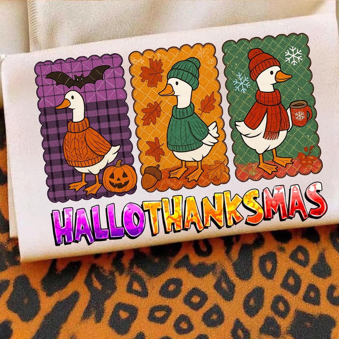 Hallothanksmas Goose Png,goose Holiday Png Design,halloween ...