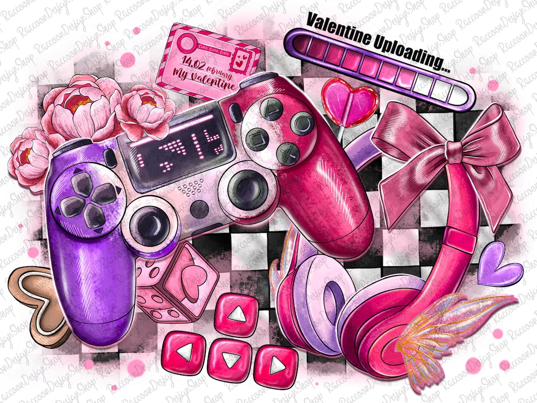 Gamer Valentine's Day Game Controller Png Sublimation Design Download ...