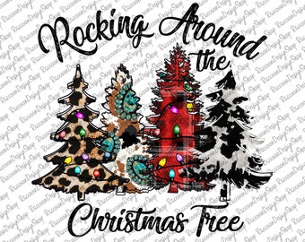 Retro Christmas SVG Rockin Around the Christmas Tree Svg - Etsy